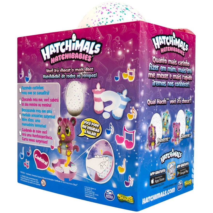 Mini Figura Surpresa - Hatchimals Hatchibabies - Cheetree - Sunny - Ri ...
