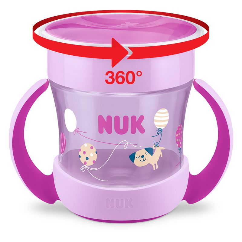 Copo com Alça - 160Ml - Magic Cup 360º - Girl - NUK - Ri Happy Brinquedos